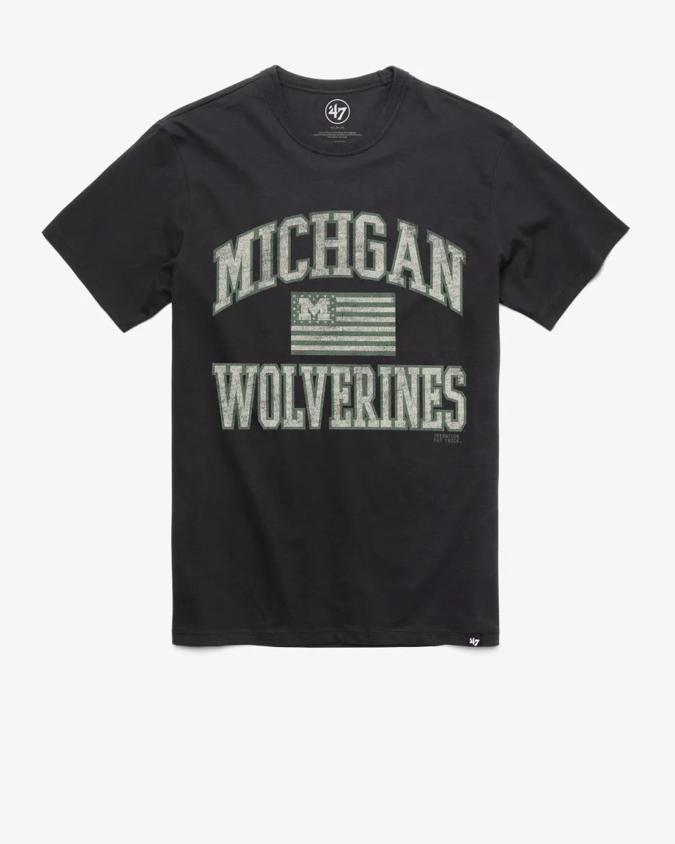 MICHIGAN WOLVERINES OPERATION HAT TRICK OHT MAJOR '47 FRANKLIN TEE ...