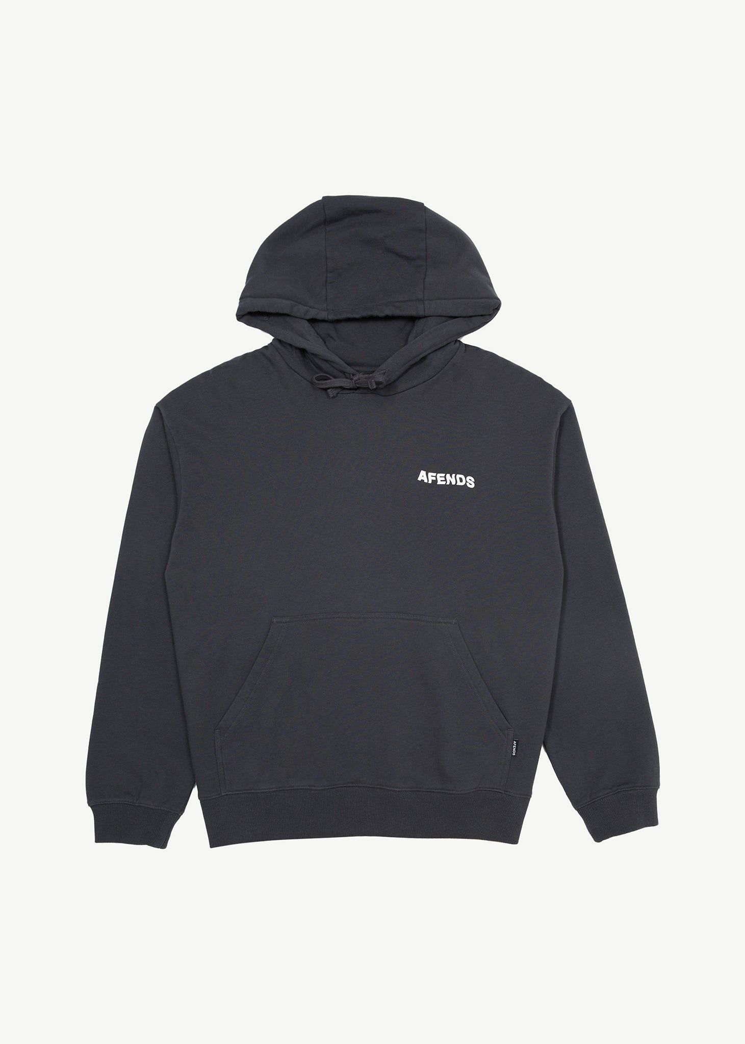 Afends Mens Vinyl - Logo Hoodie - Charcoal | Parallel
