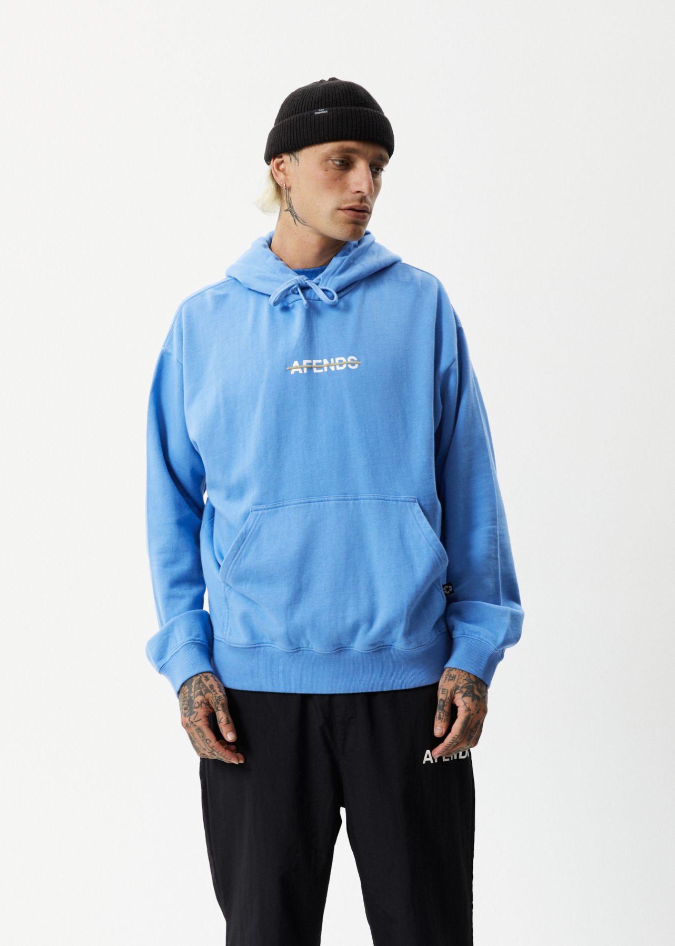 Afends Mens Liquid - Logo Hoodie - Arctic | Parallel