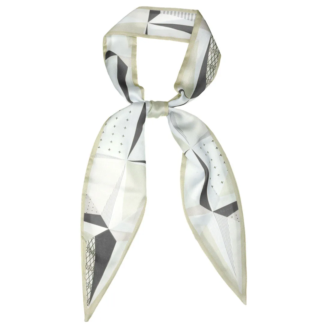 Geometric Skinny Pointed Sharp Neck Scarves Long Neckerchief | Parallel