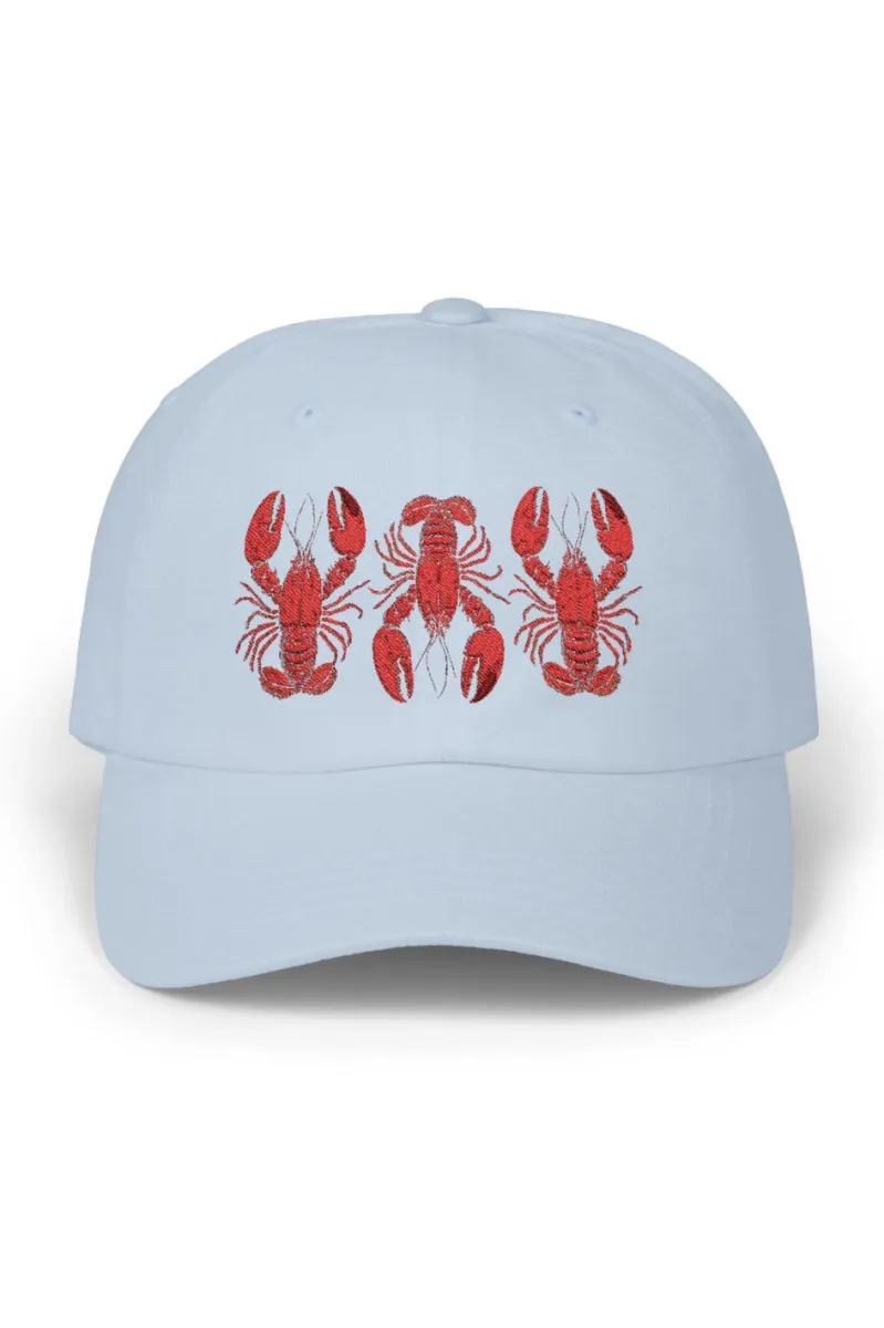 Fisherman Aesthetic Coastal Lobster Embroidered Dad Cap | Parallel