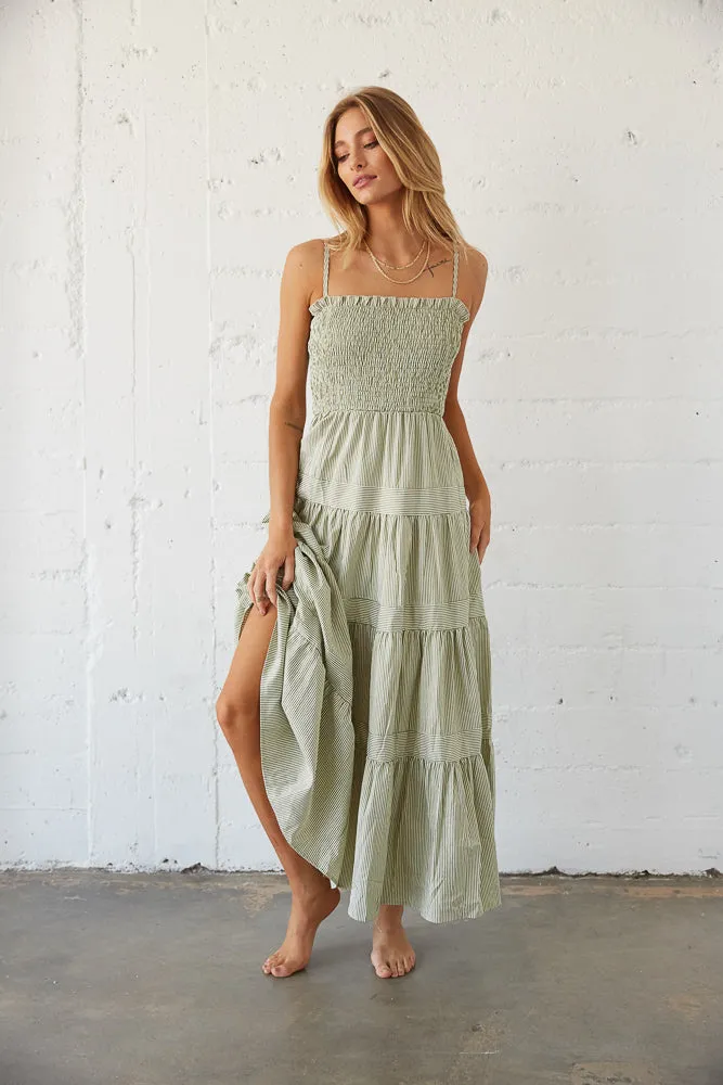 Sandra Striped Maxi Dress | Parallel