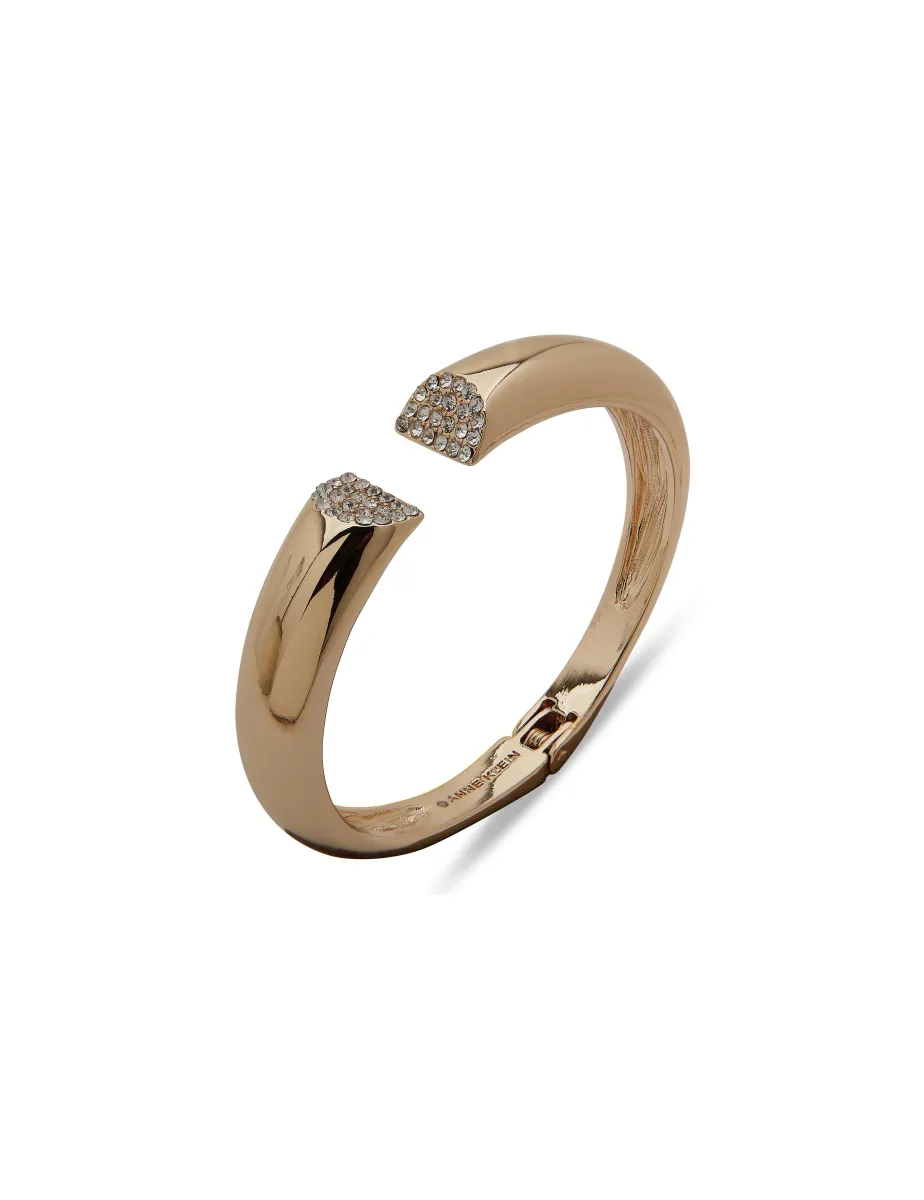 Open Cuff Hinge Bracelet With Crystals | Parallel