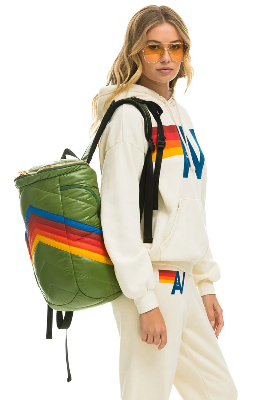 PEAK PUFFER BACKPACK - GARDEN GREEN GLOSSY | Parallel