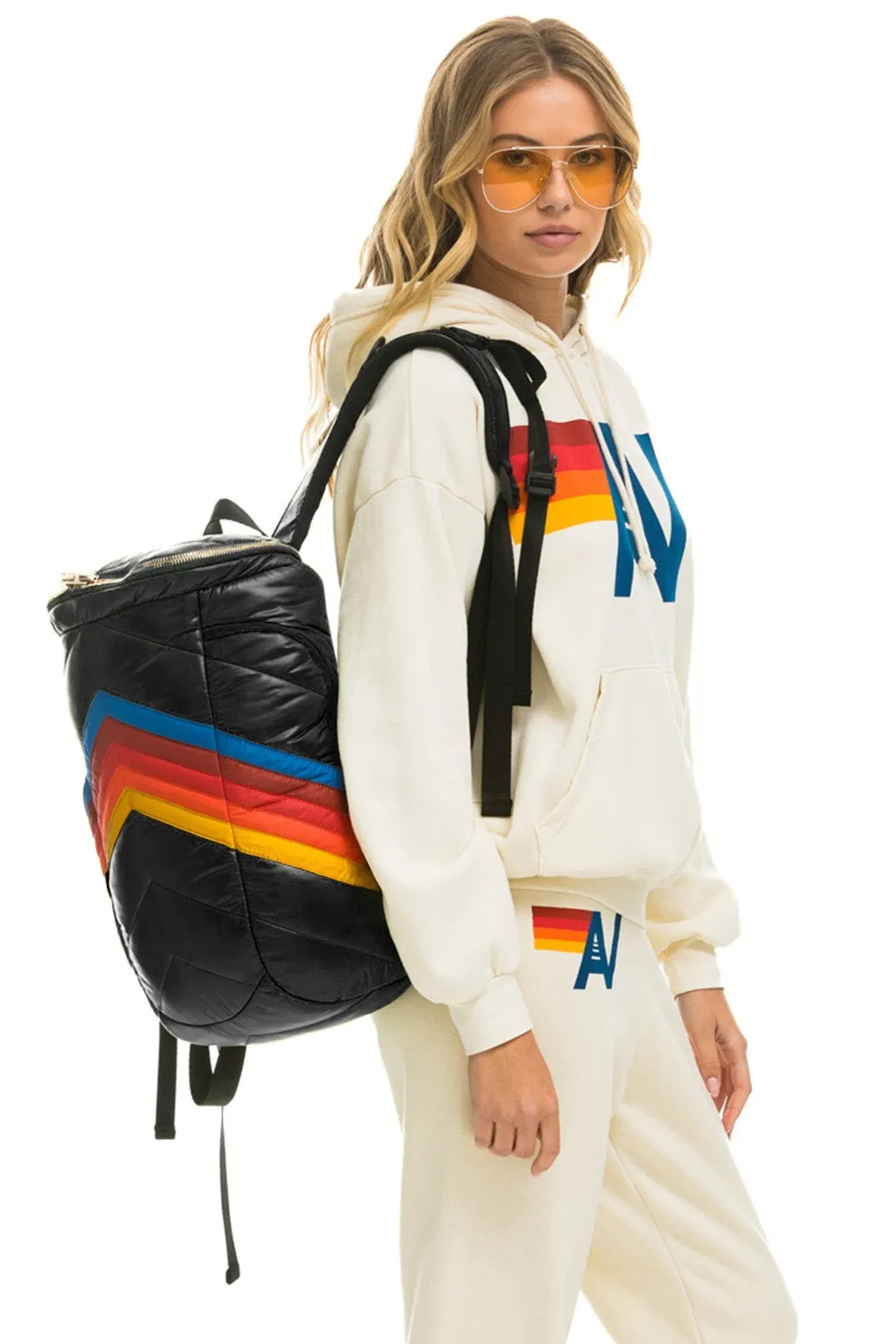 PEAK PUFFER BACKPACK - BLACK GLOSSY | Parallel