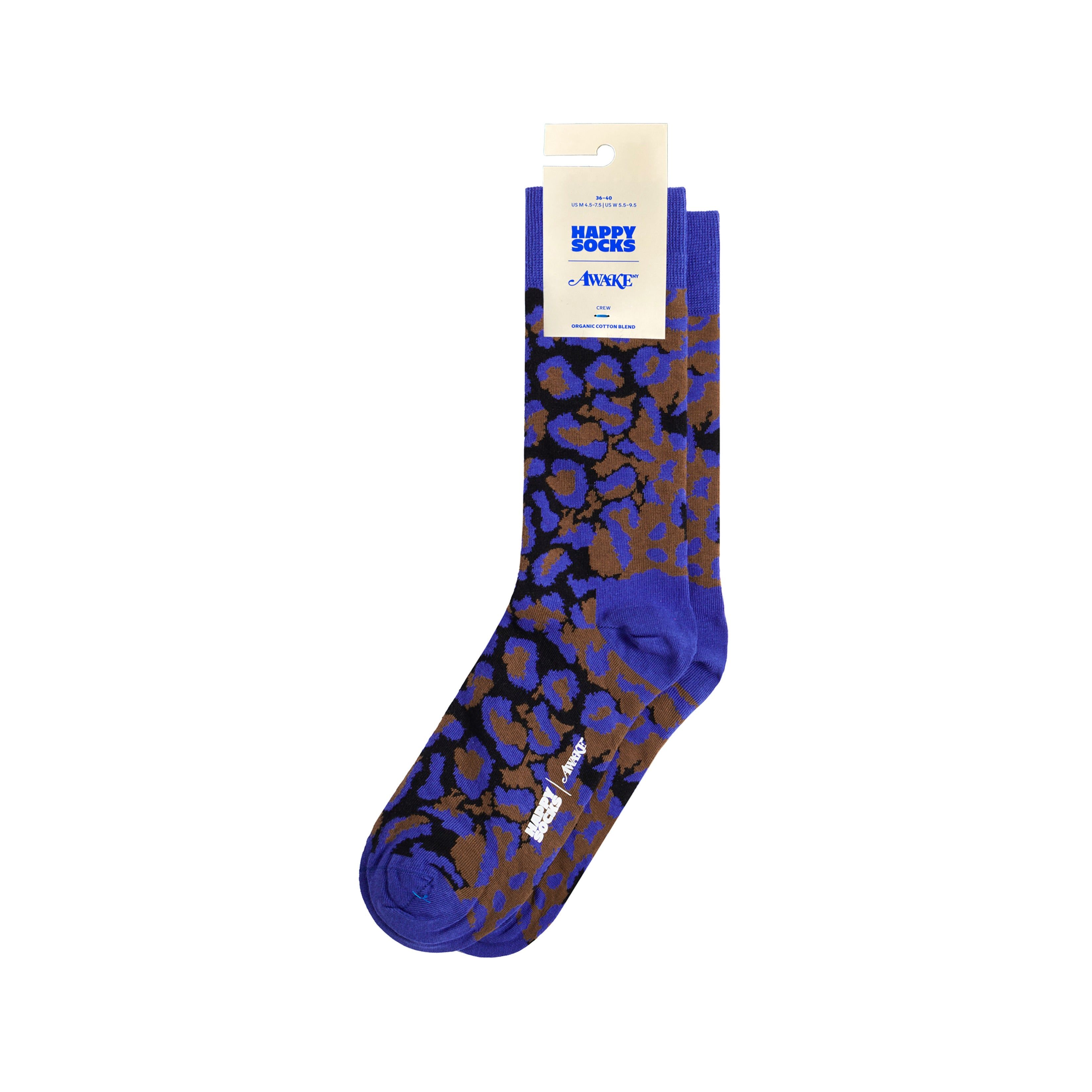 Awake NY & Happy Socks Leopard Crew Socks | Parallel