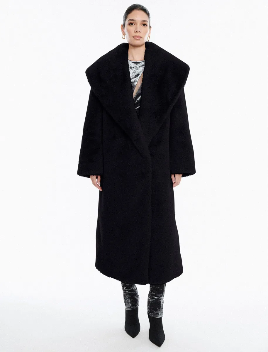 Faux Fur Long Coat | Parallel