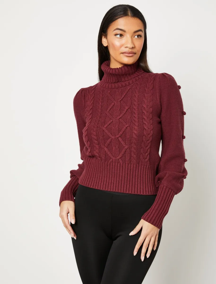 Cable Knit Turtleneck Sweater | Parallel