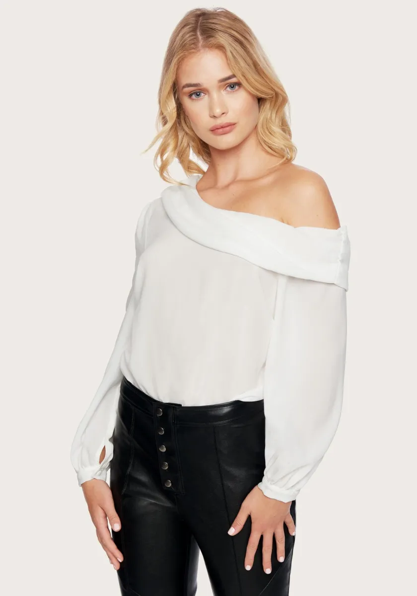 Draped Off Shoulder Bodysuit | Parallel