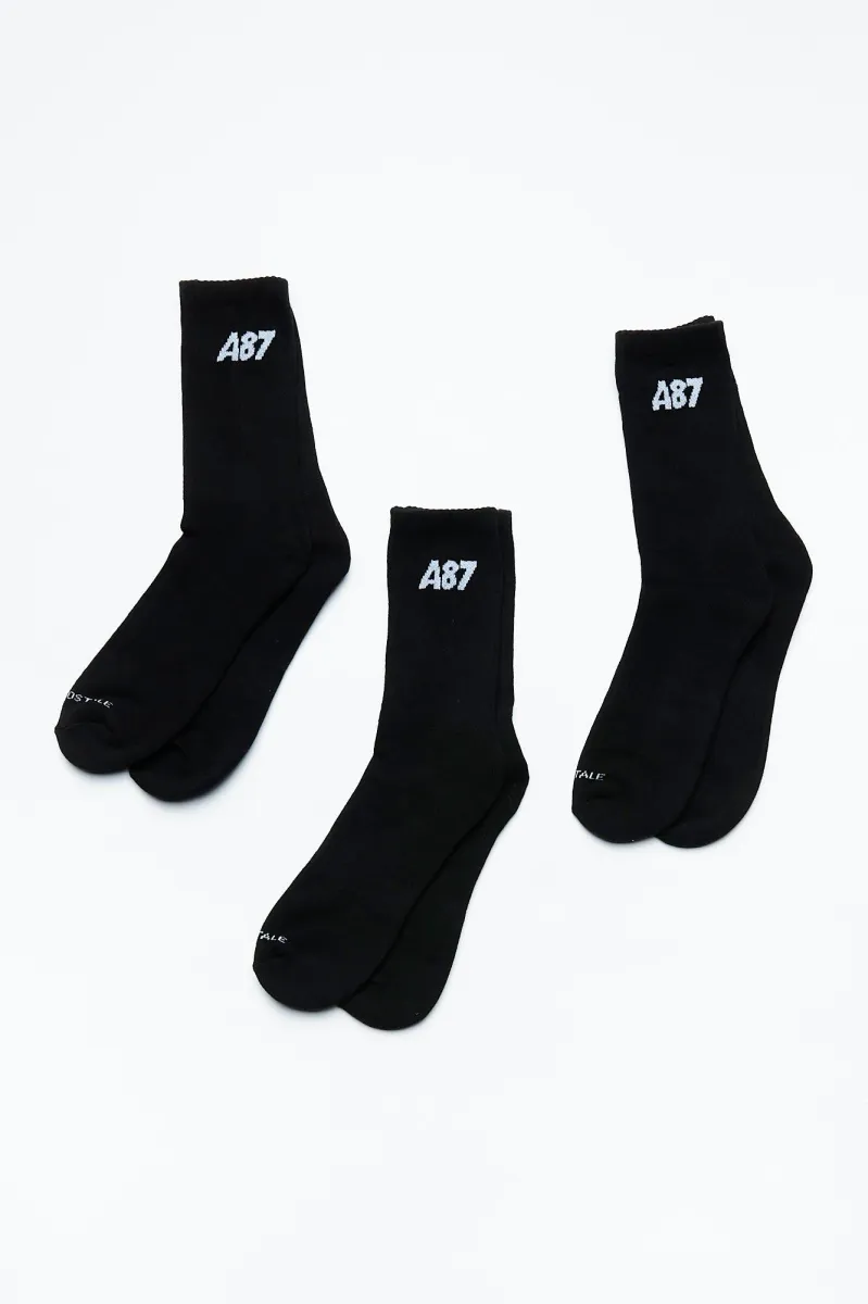 AERO A87 Athletic Crew Socks 3-Pack | Parallel