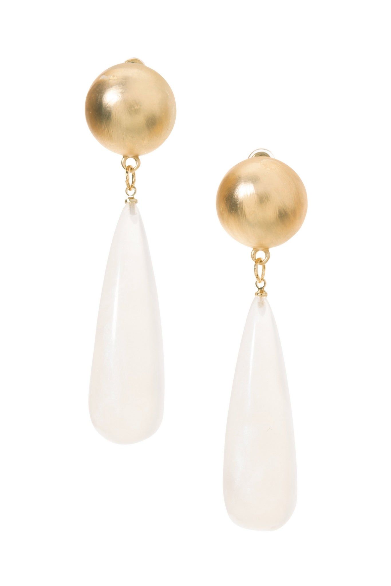 Gold Tear Drop Earring Gold Multi | Parallel