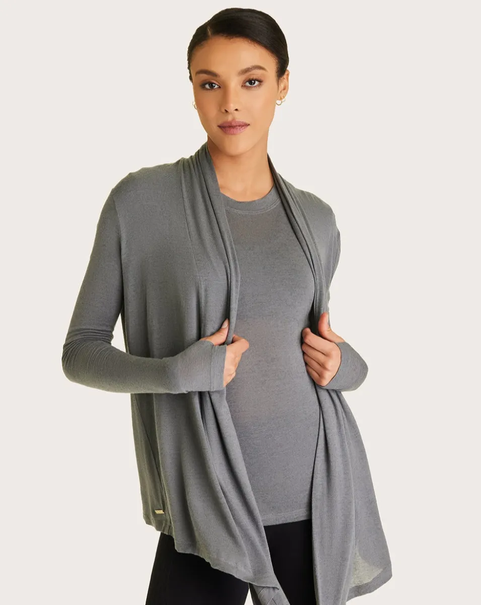 Washable Cashmere Cardigan Charcoal | Parallel
