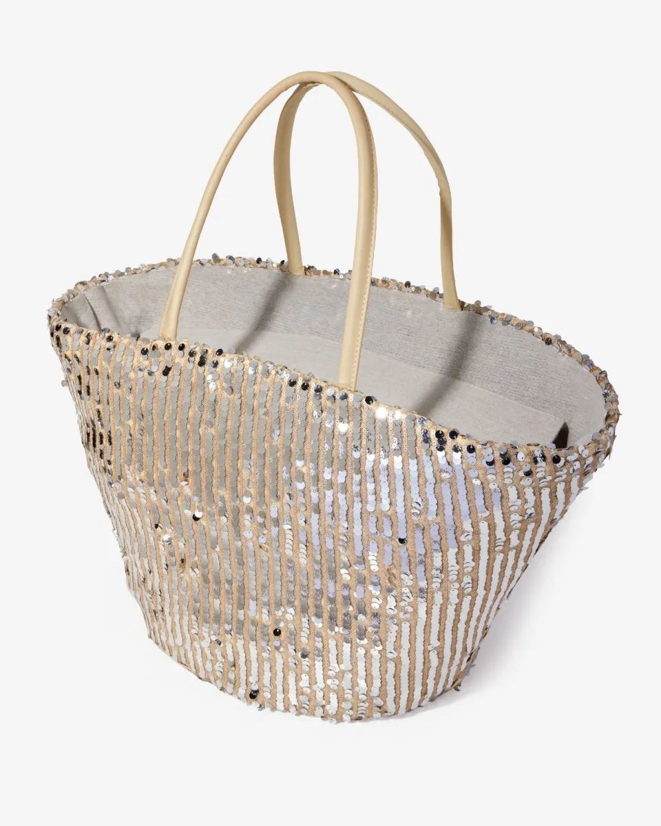 Sequin Tote Silver | Parallel