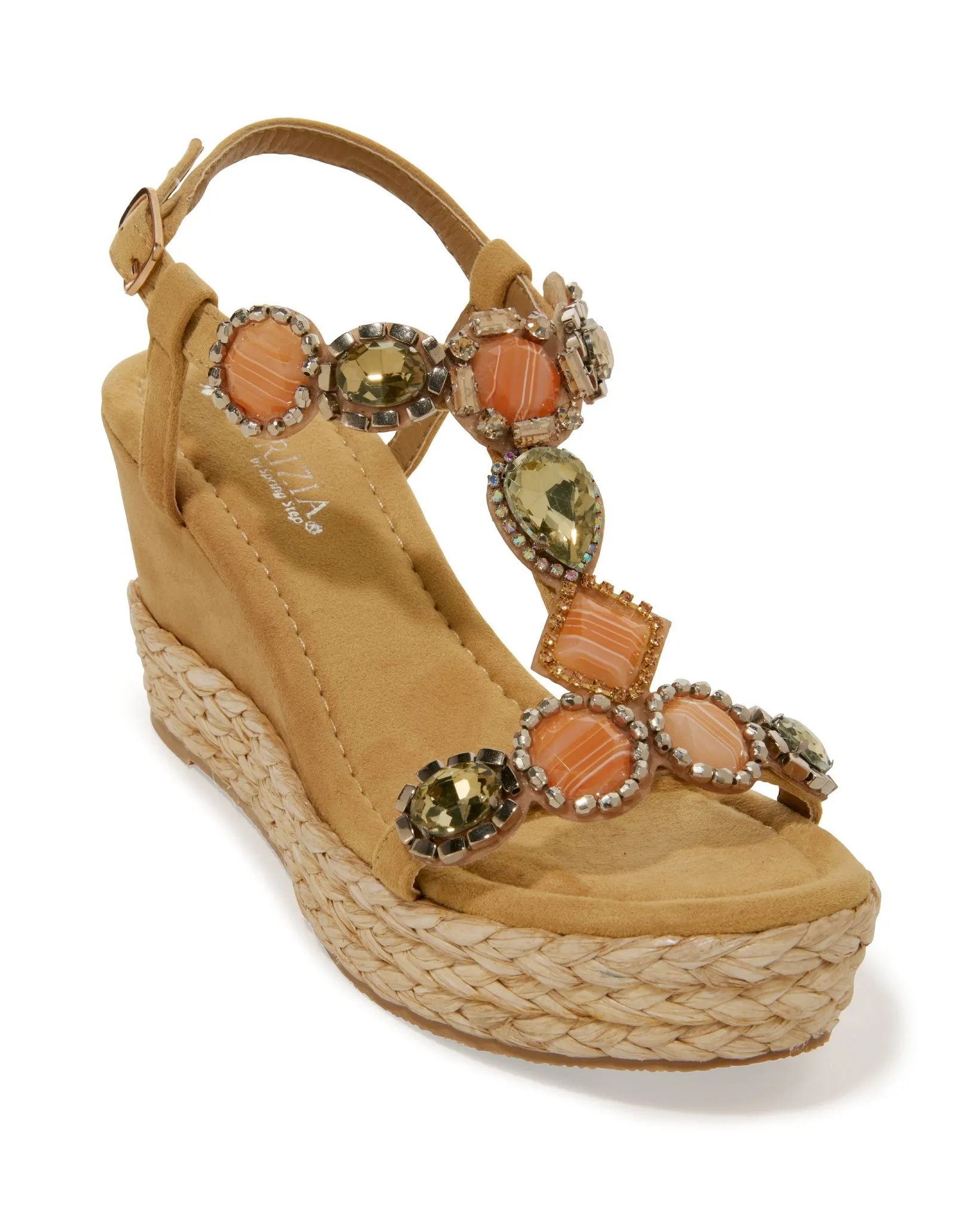 Jeweled Embellished Wedge Sandal Neutral multi | Parallel
