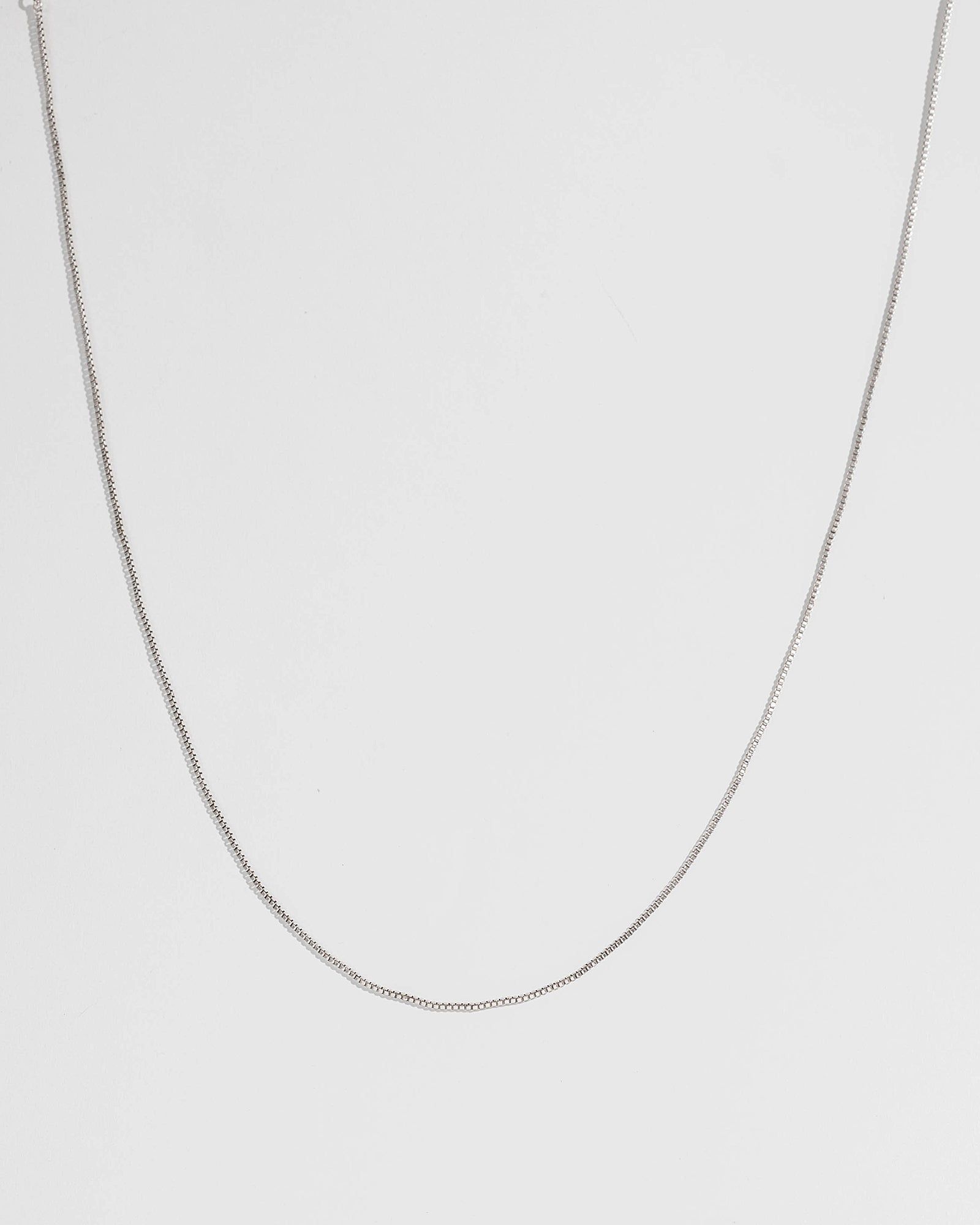 Silver 54cm Fine Box Chain Necklace | Parallel