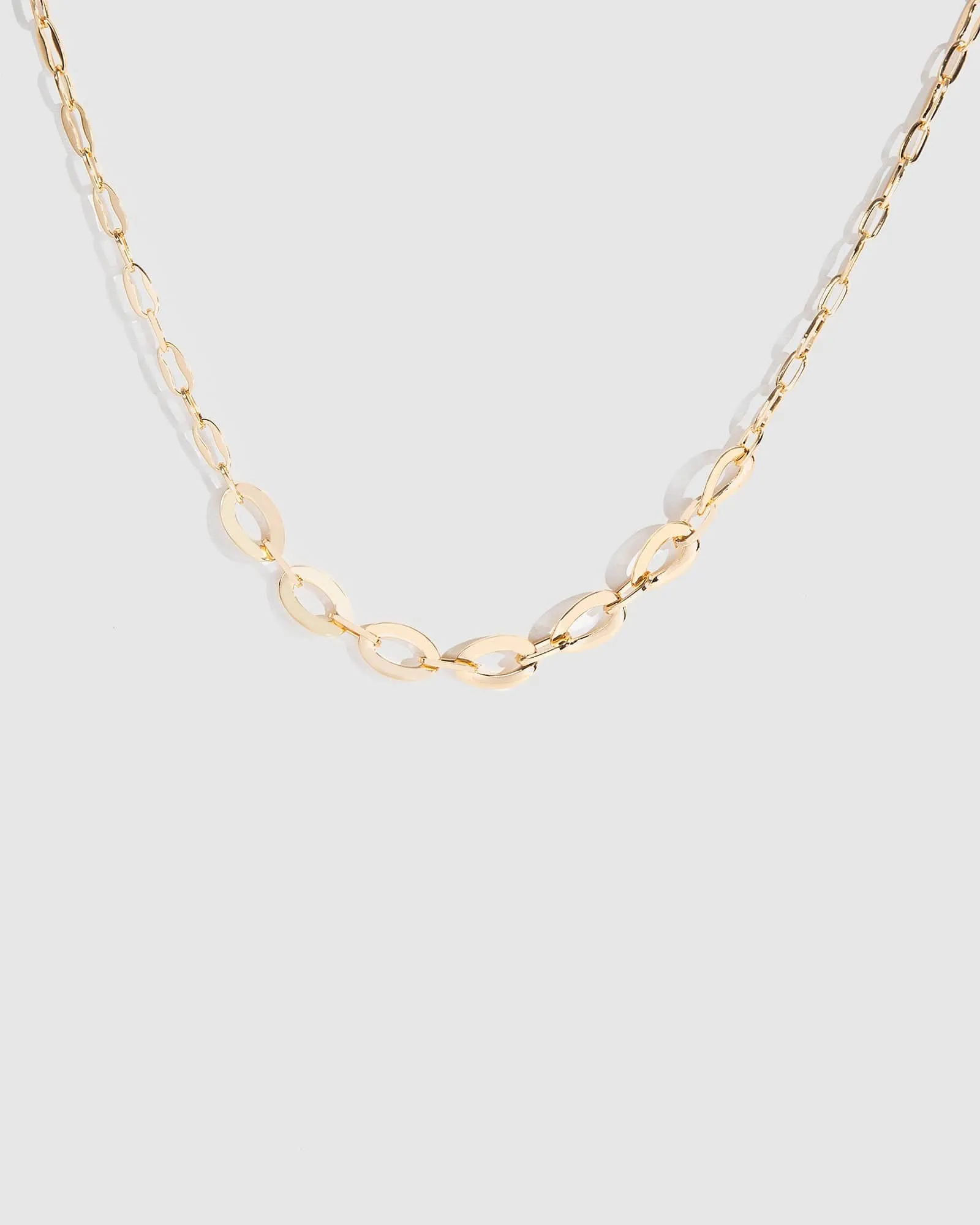 Gold Chunky Twisted Chain Necklace | Parallel