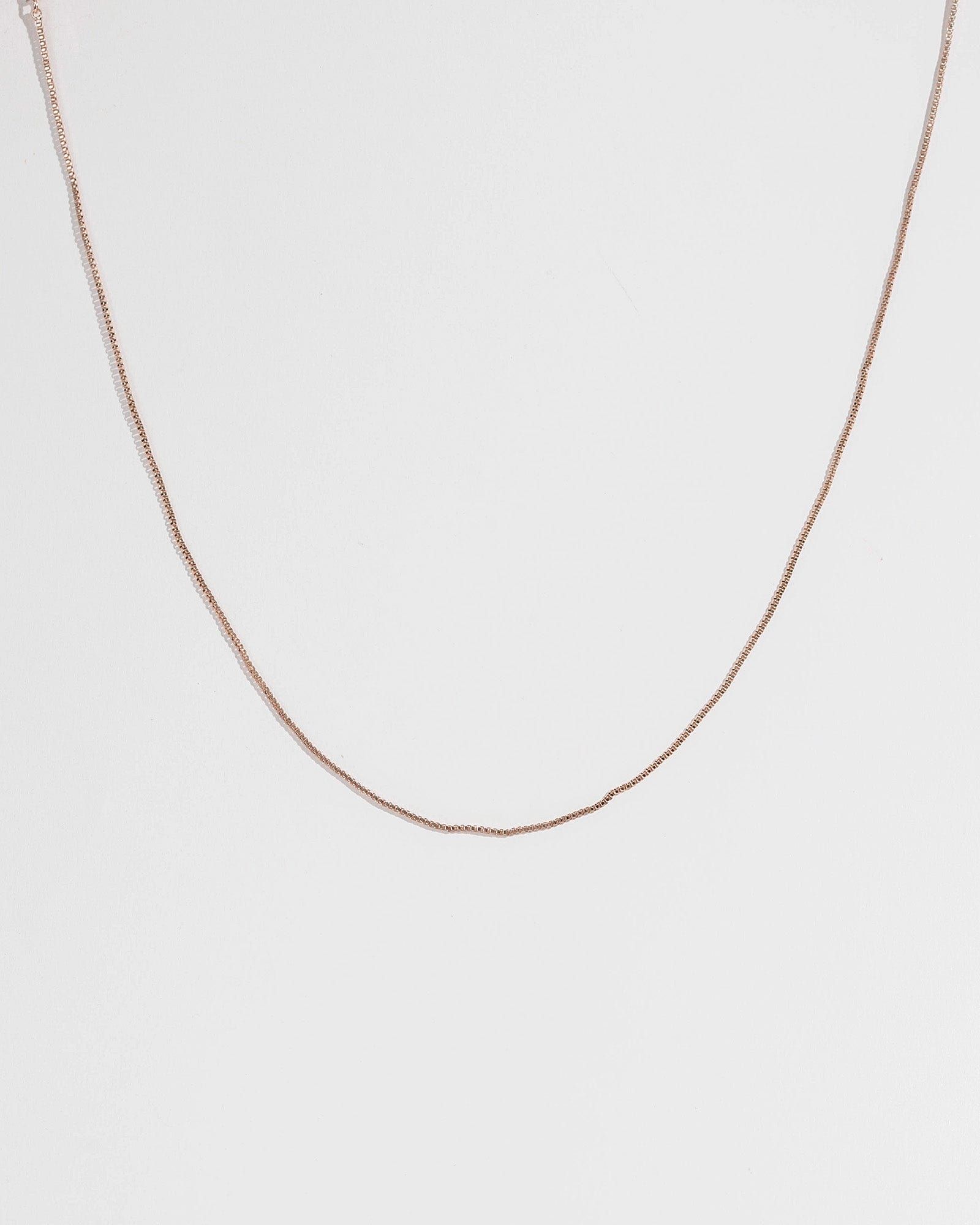 Rose Gold 48cm Fine Box Chain Necklace | Parallel
