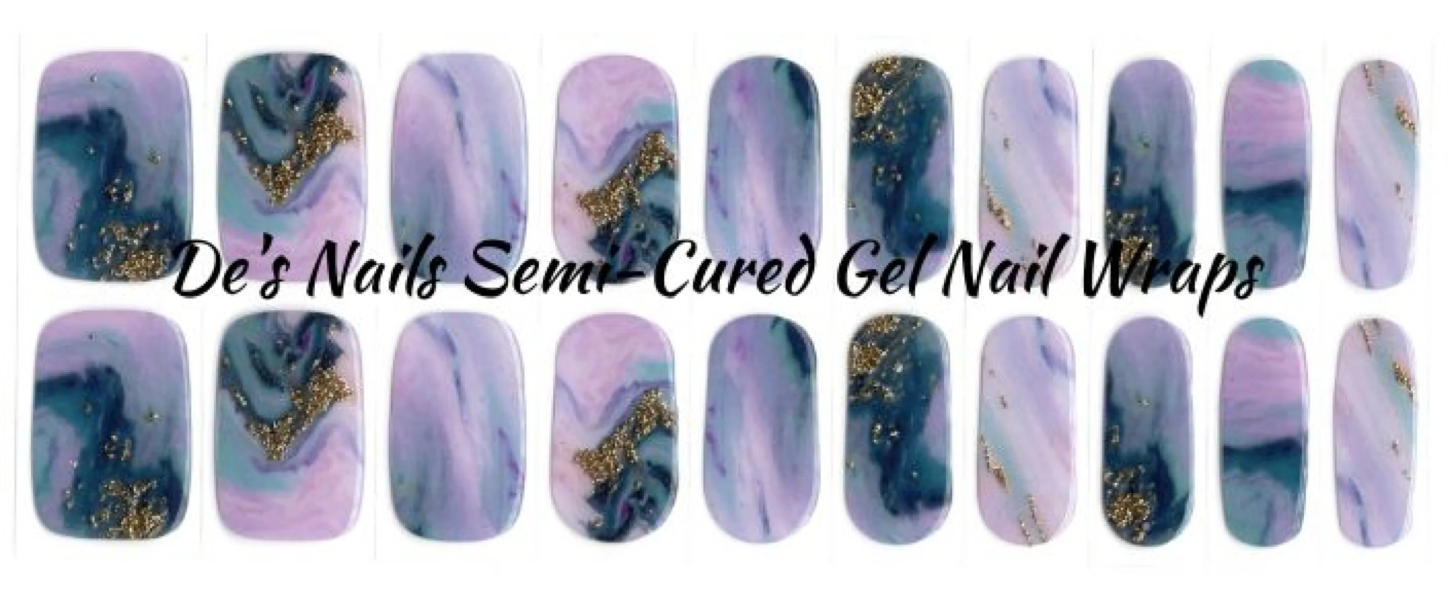 Pastel Marble - Semi-Cured Gel Nail Wraps | Parallel