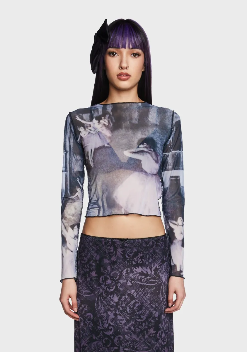 Midnight Dancing Mesh Top | Parallel