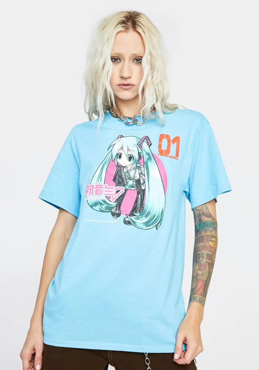 X Hatsune Miku Blue Graphic Tee | Parallel