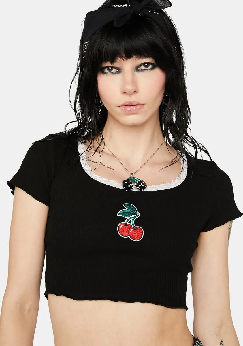 Cherry Do You Mean It Baby Tee | Parallel