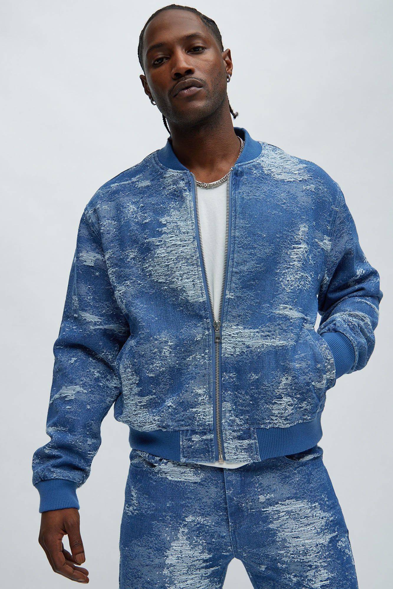 Cloud 9 Textured Bomber - Light Blue | Parallel