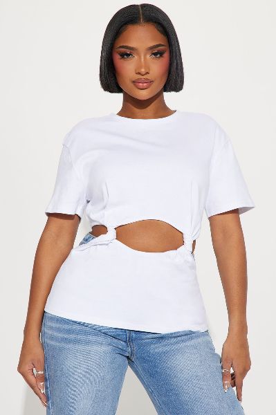 Run It Up Cut Out Top - White | Parallel