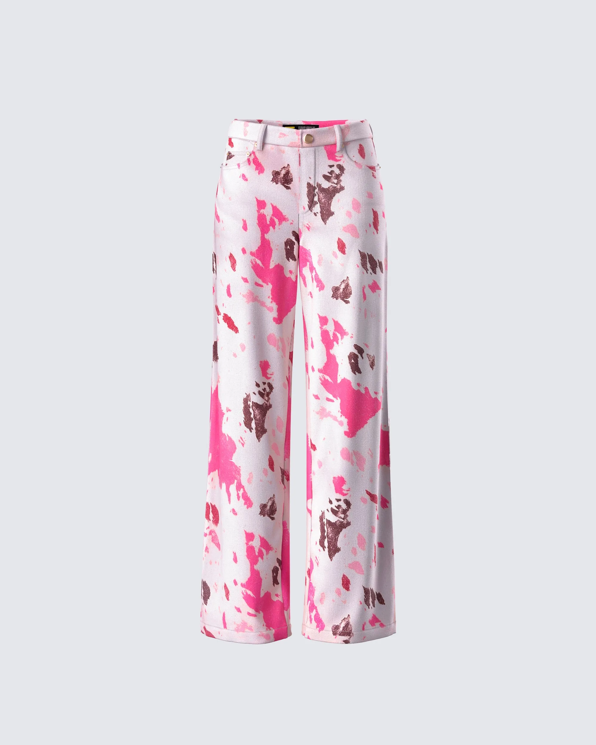 Nadezhda Multi Pink Denim Rivet Detail Pant | Parallel