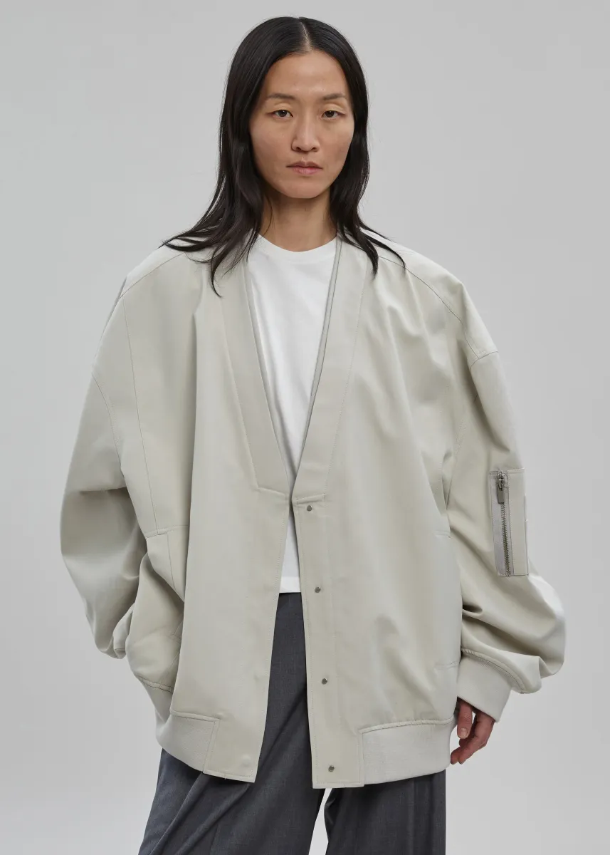 Kanna V-Neck Jacket - Pale Khaki | Parallel