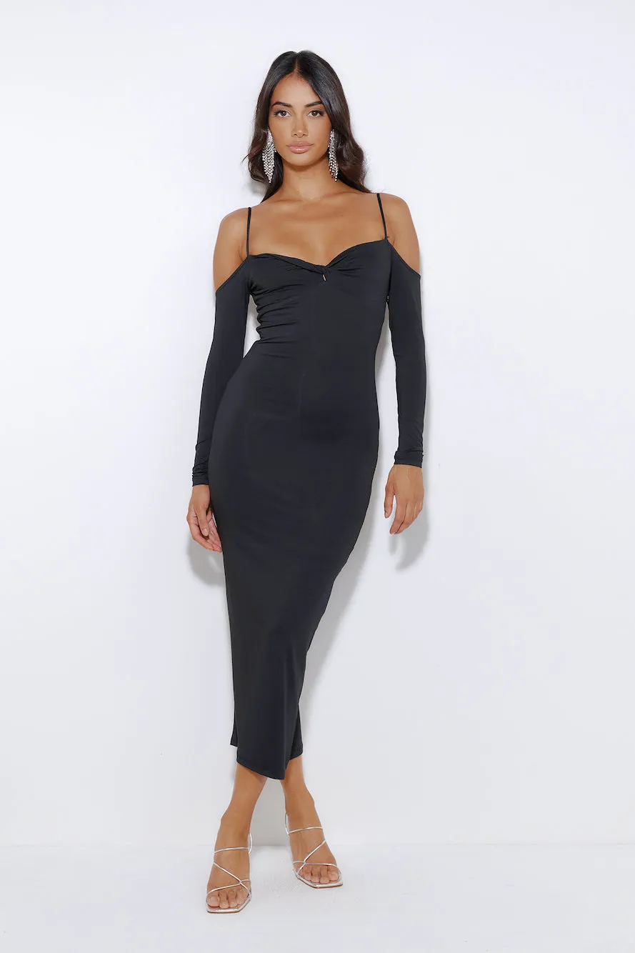Her Muse Midi Dress Black | Parallel