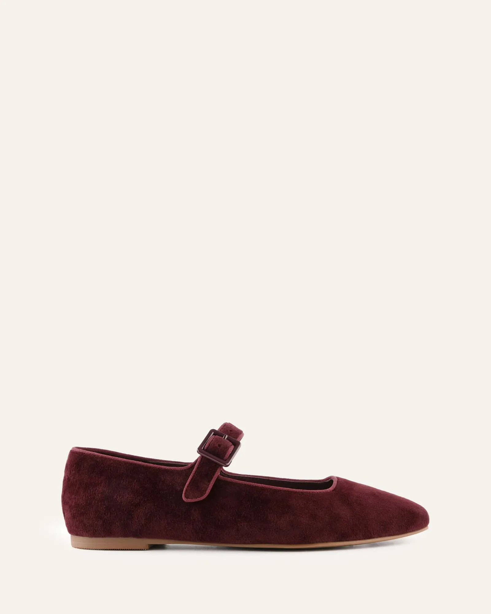 SERAFINA CASUAL FLATS MERLOT VELVET | Parallel