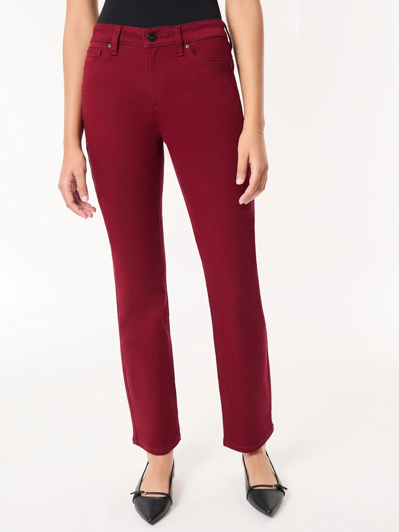 Lexington Straight Leg Jeans, Bordeaux | Parallel