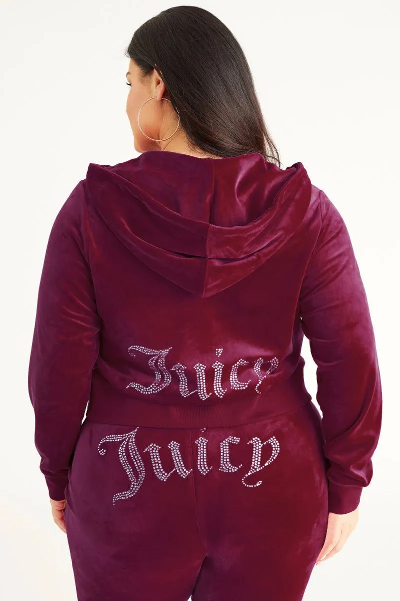 Plus-Size OG Big Bling Velour Hoodie | Parallel