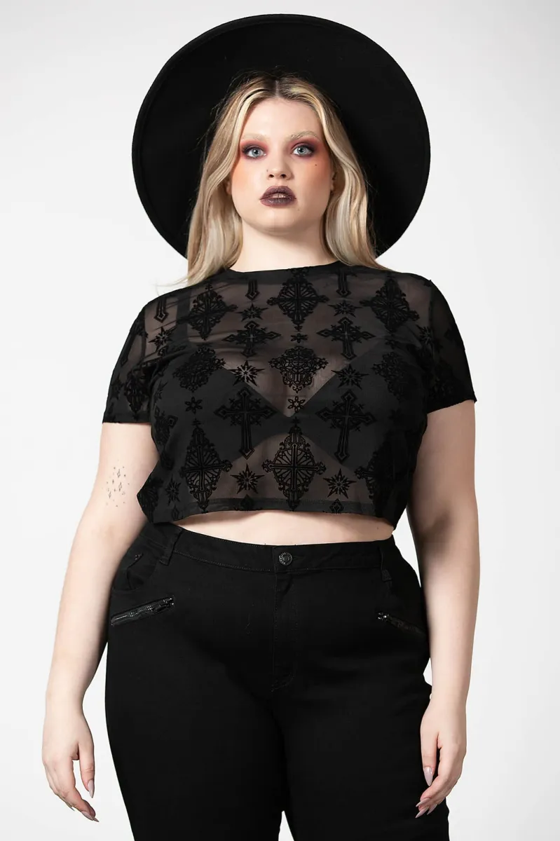 Petra Mesh Crop Top [PLUS] | Parallel