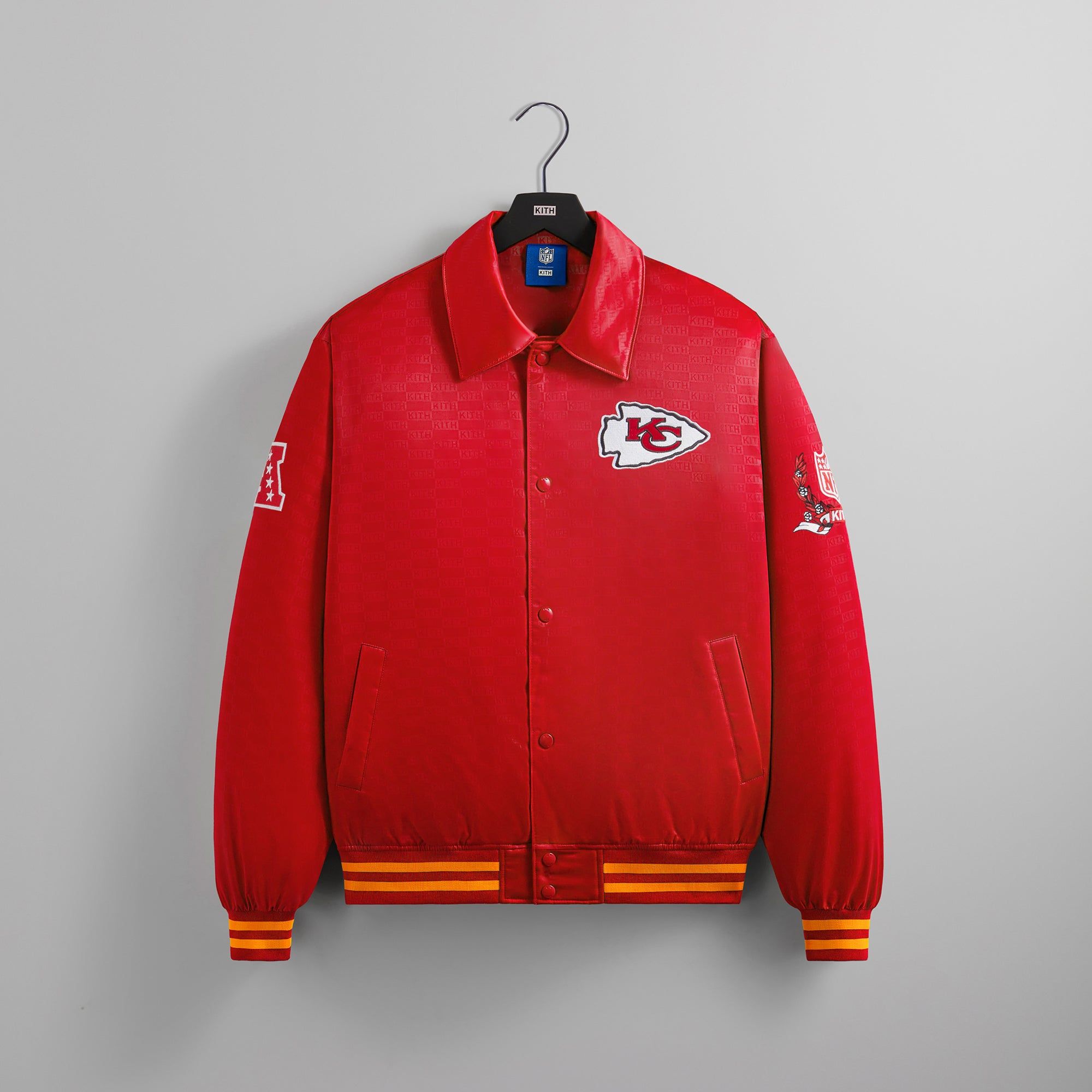 Kith for the NFL: Chiefs Satin Bomber Jacket - Race | Parallel