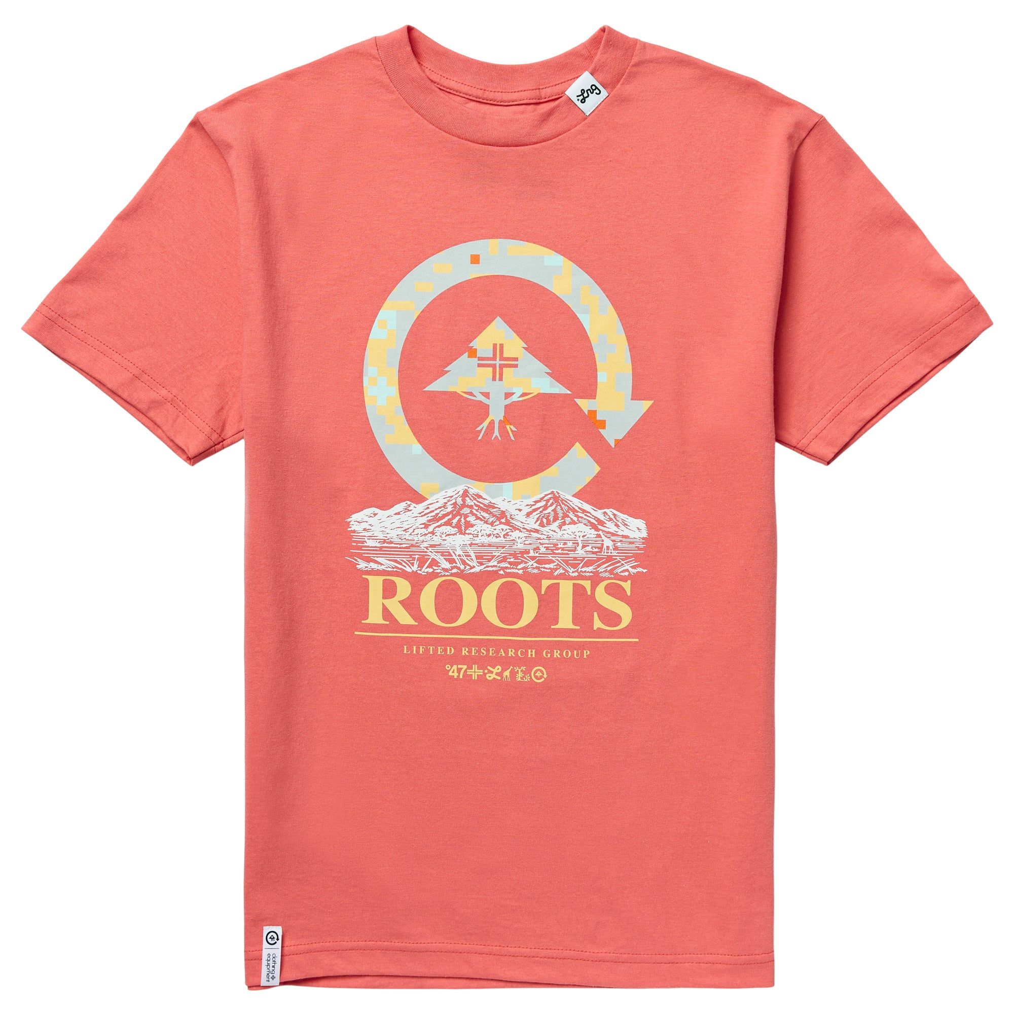 GLITCH ROOTS TEE - CORAL | Parallel