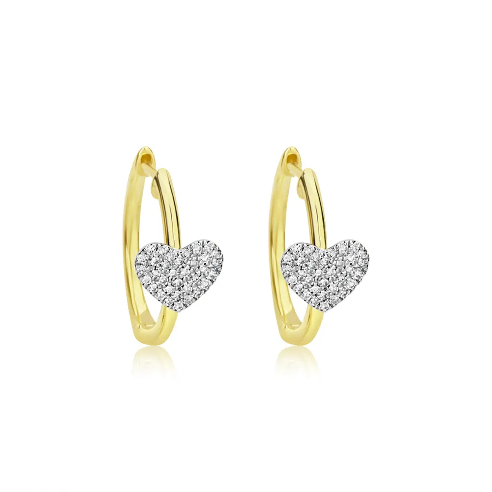 Diamond Heart Hoops | Parallel