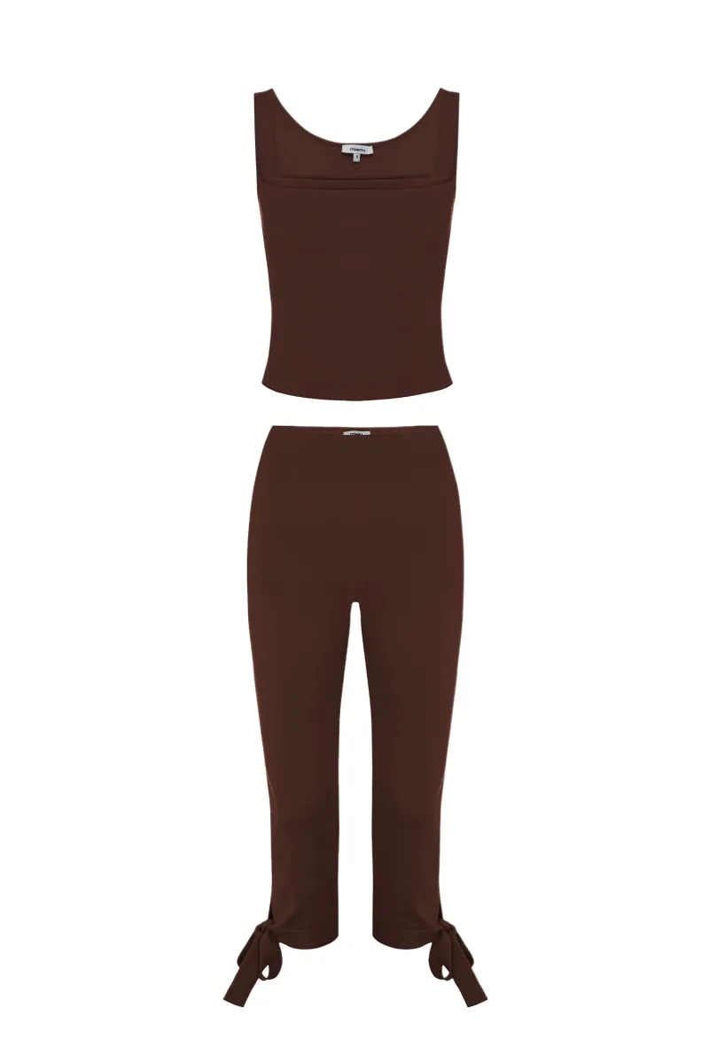 LUNA TOP + EMMA CAPRI - CHOCOLATE | Parallel