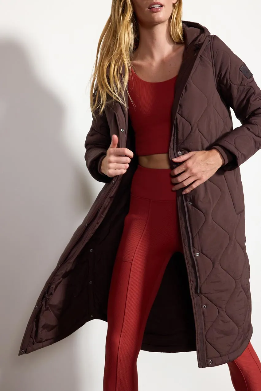 Motivate Insulated Longline Jacket with Side Slits | Parallel