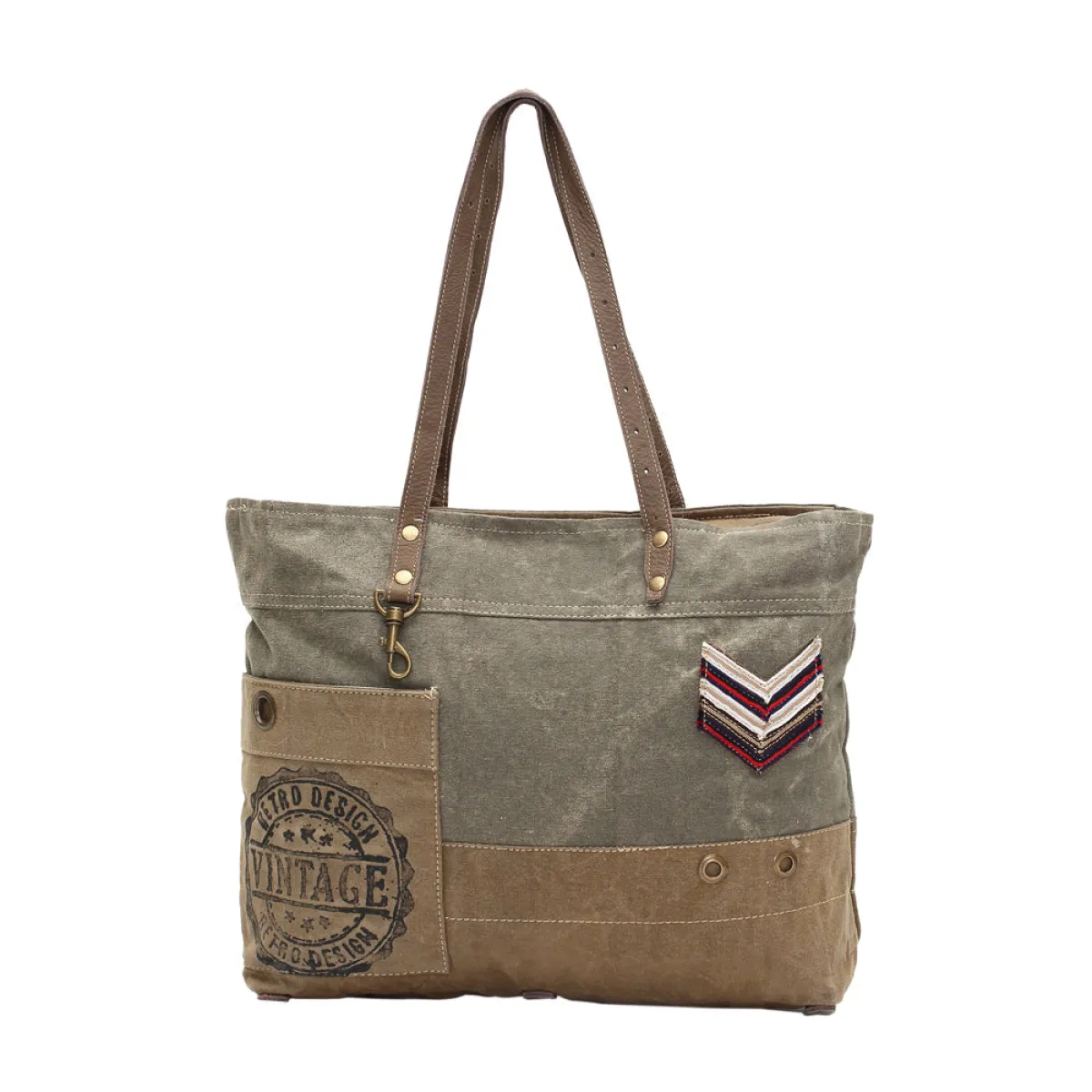 Military Badge Canvas Tote Bag | Parallel