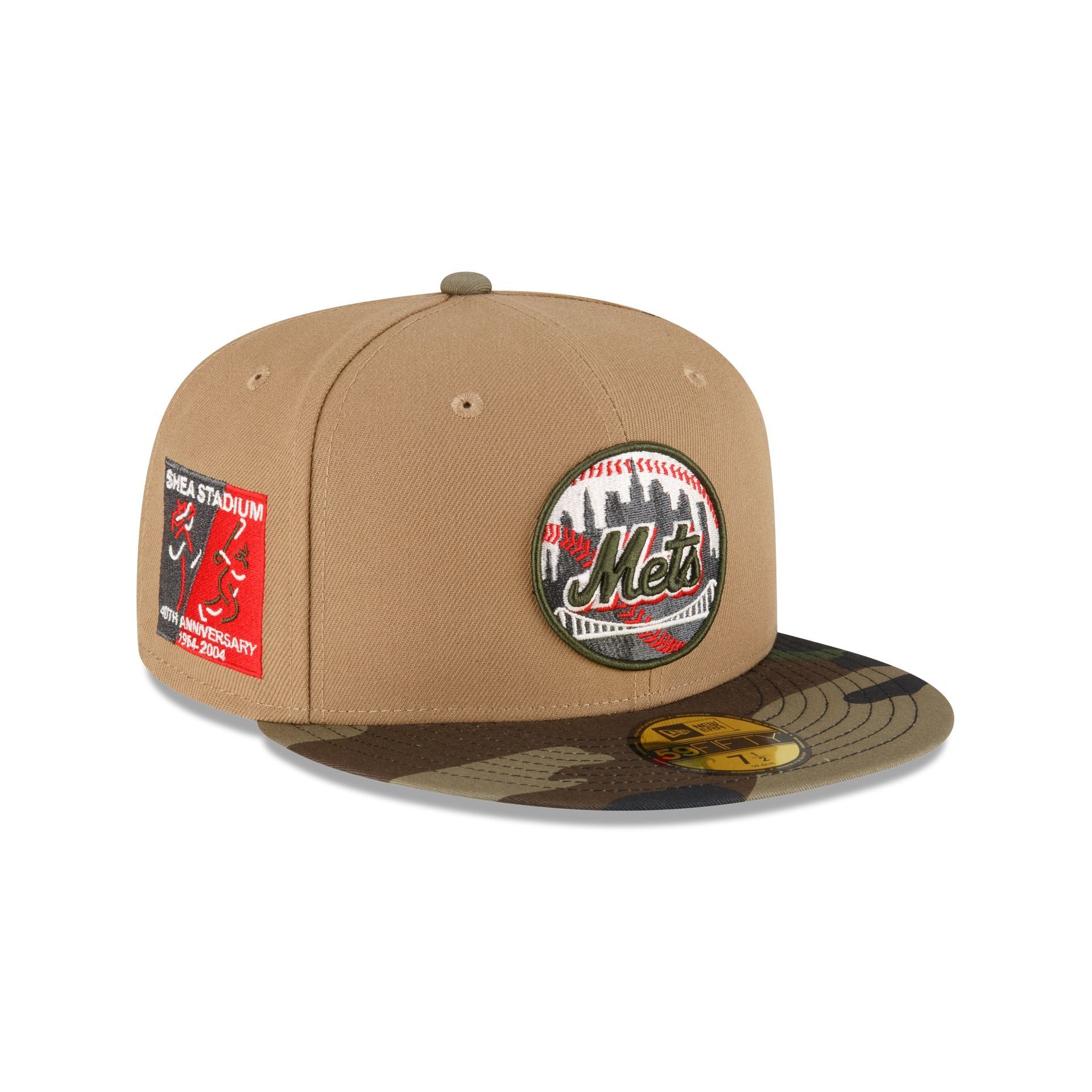Just Caps Camo Khaki New York Mets 59FIFTY Fitted Hat | Parallel