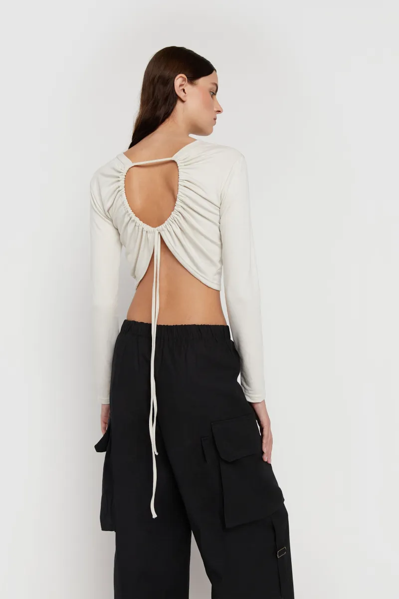 OPEN BACK KNIT TOP | Parallel