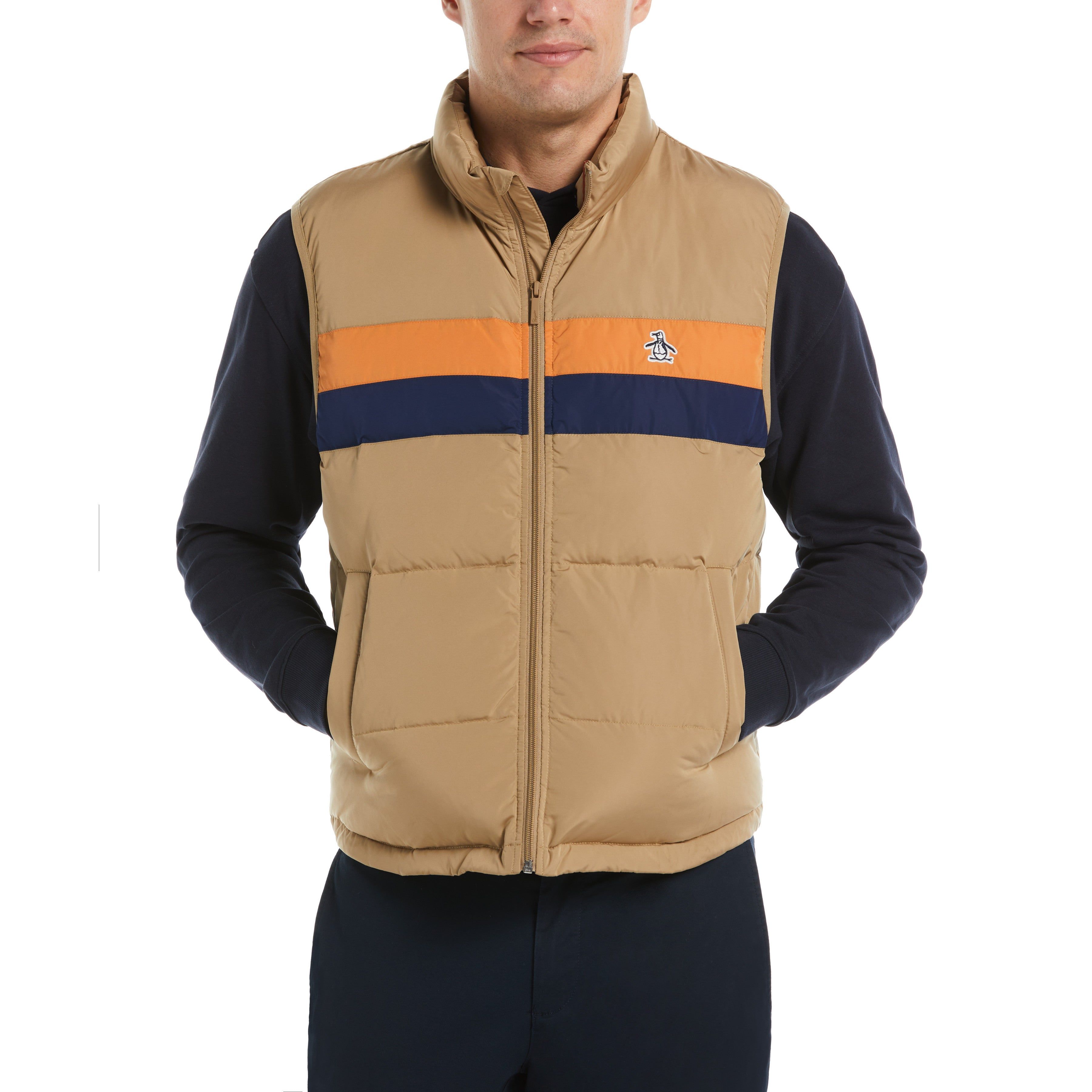 Lightweight Color Block Puffer Vest | Parallel