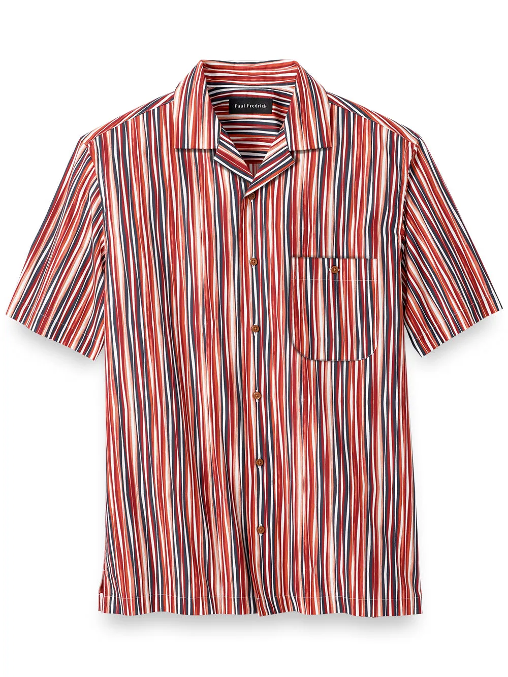 Cotton Stripe Print Casual Shirt | Parallel