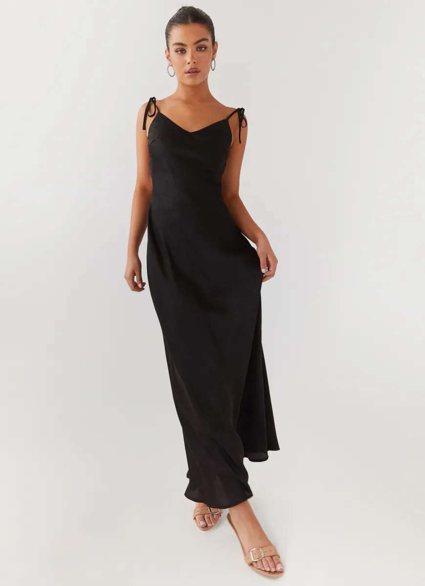 Desire Dream Satin Maxi Dress - Shadow | Parallel