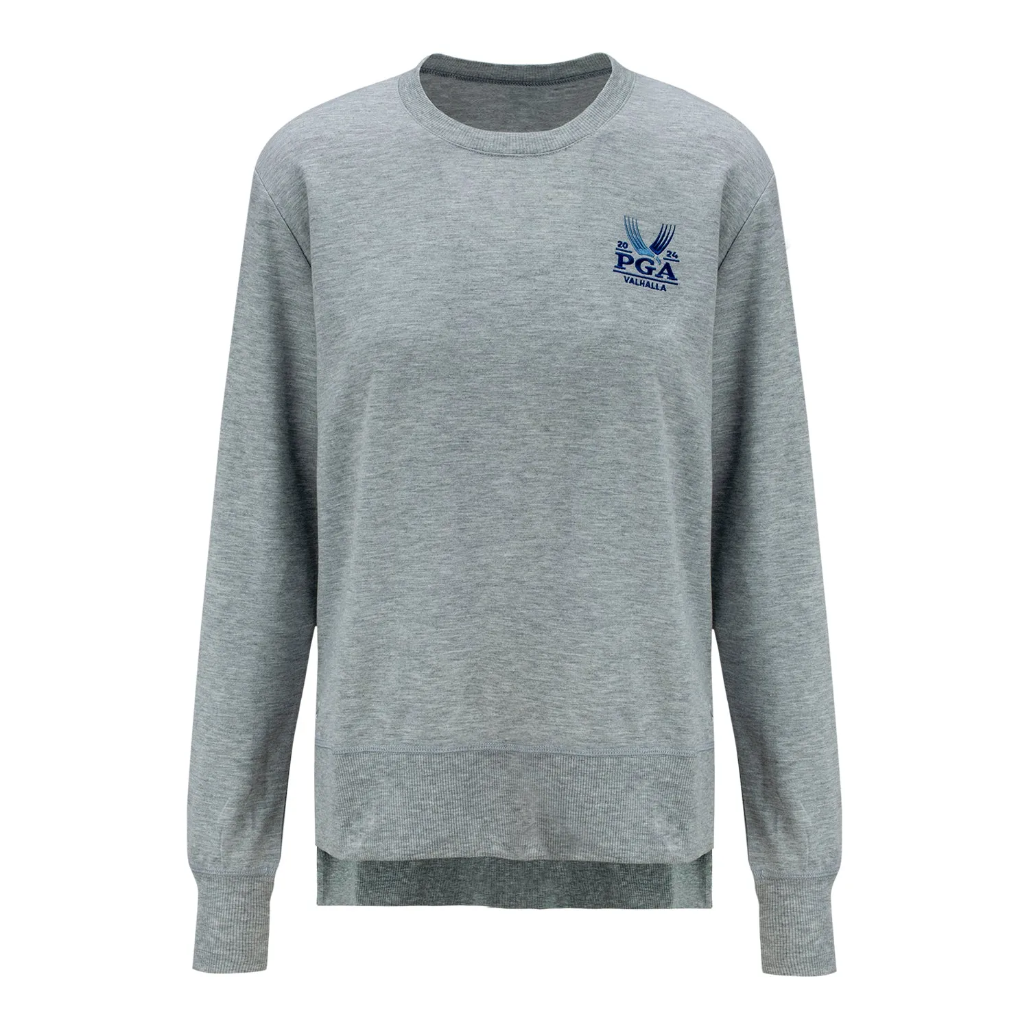 Ahead 2024 PGA Championship Ladies Crewneck Fleece Sweatshirt in Heather Grey | Parallel