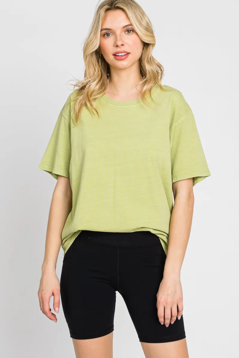 Lime Faded Basic T-Shirt | Parallel