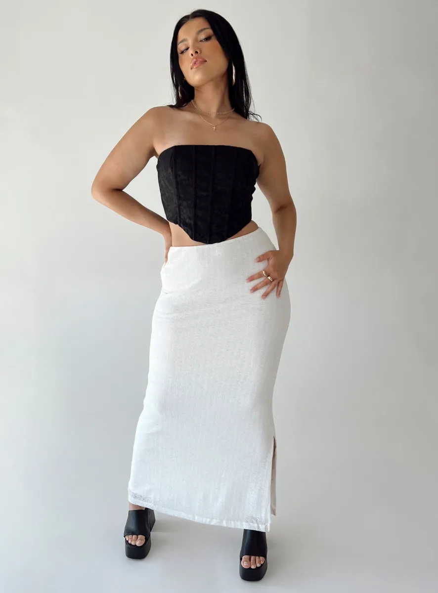 Maynard Maxi Skirt White | Parallel
