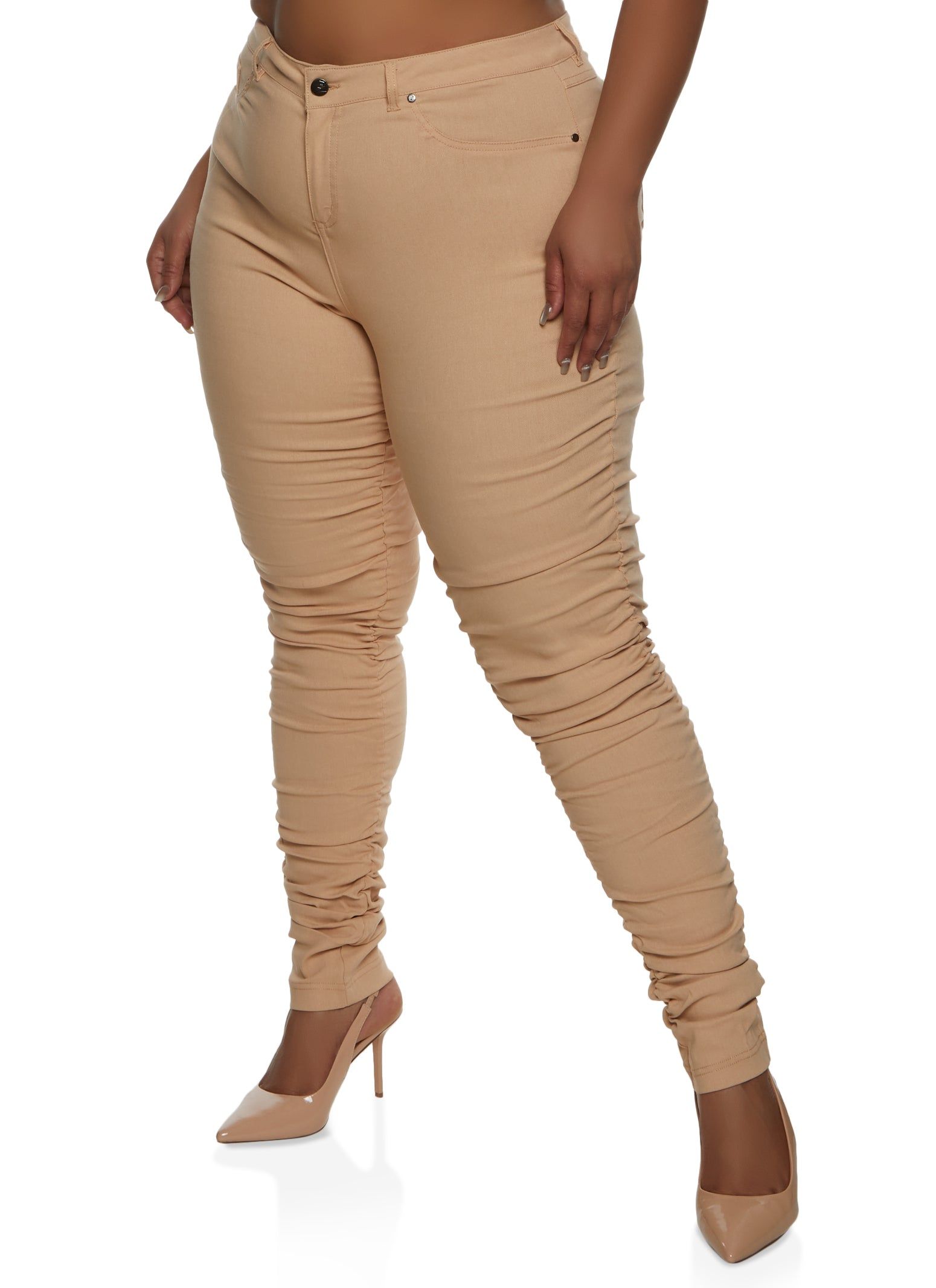 Plus Size Hyperstretch Stacked Pants | Parallel