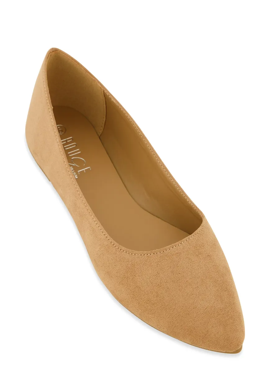 Basic Solid Pointed Toe Flats | Parallel
